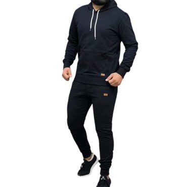 Ensemble jogging homme sweat à capuche et pantalon bleu - Promodeal