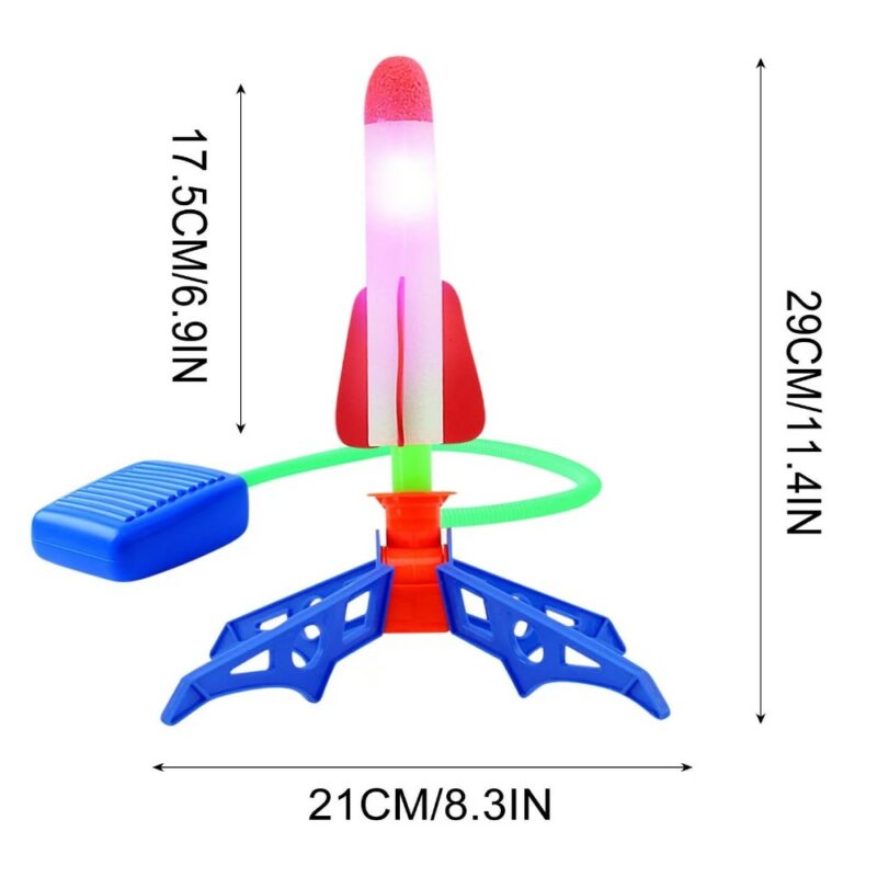 Jeu de fusée à pression à pied réglable, fusée Lumineux - Promodeal